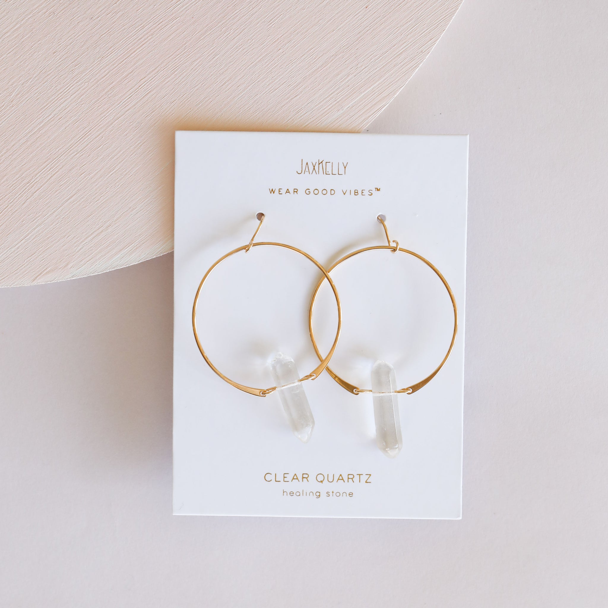 Clear Quartz Hoop - Healing – JaxKelly
